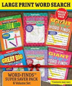 kappa super saver large print word search puzzle pack - (pack of 6) full size books