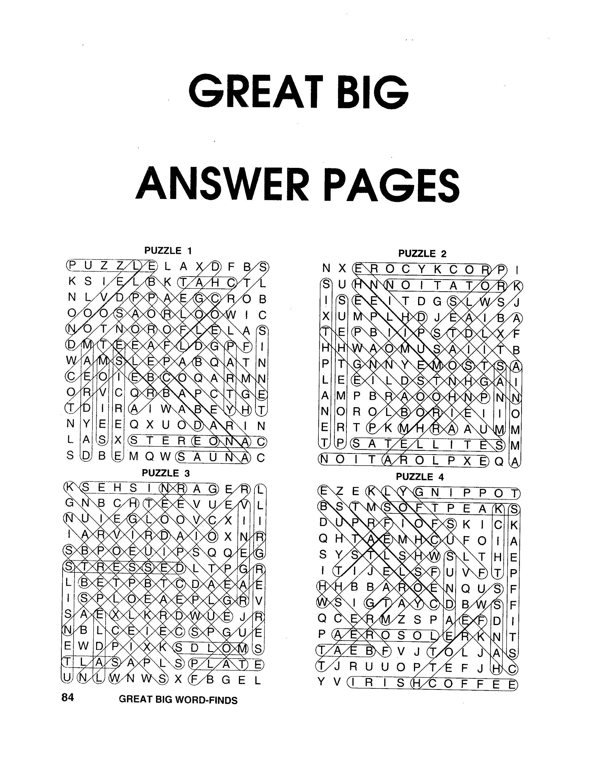 KAPPA Super Saver LARGE PRINT Word Search Puzzle Pack - (Pack of 6) Full Size Books