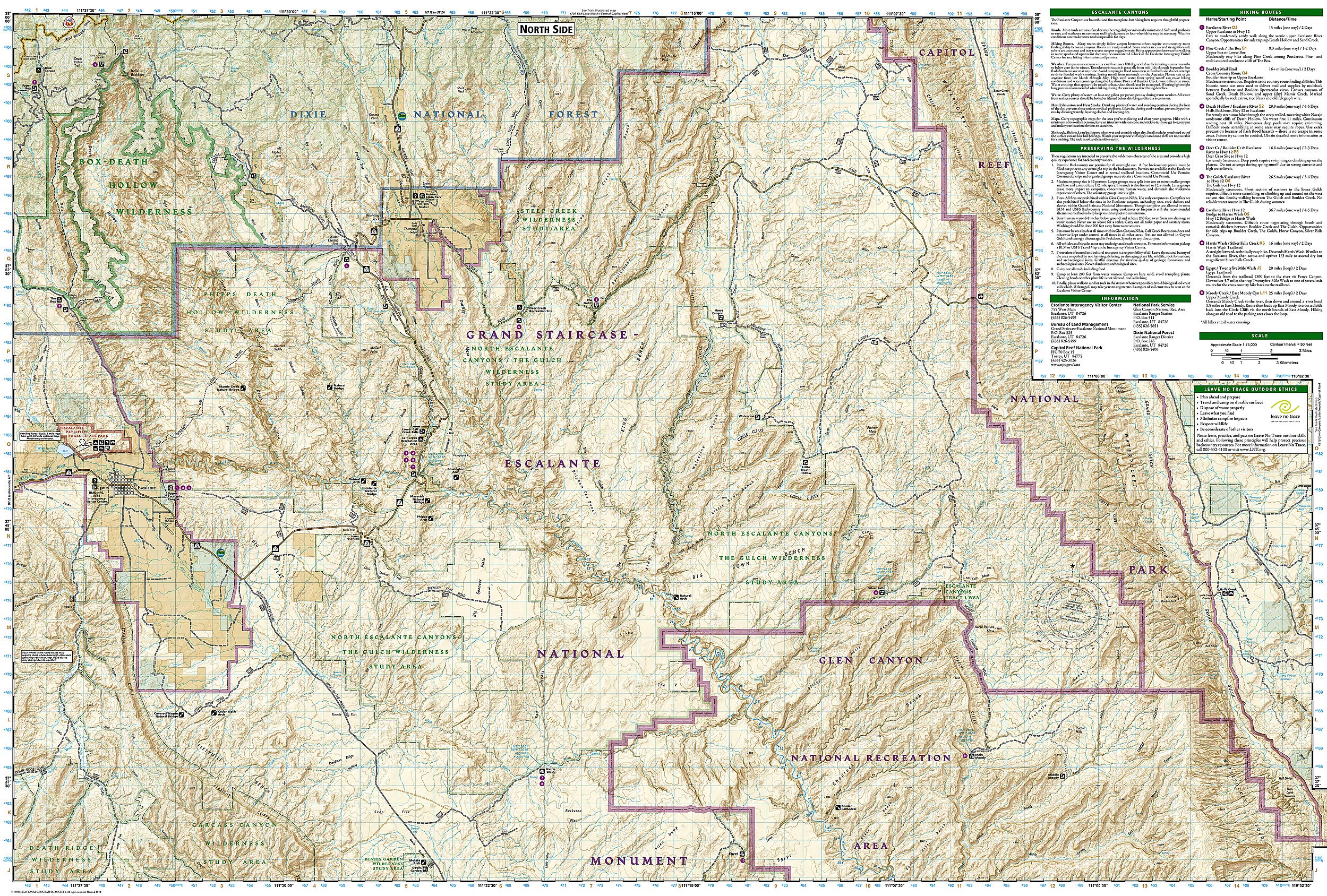 Canyons of the Escalante Map [Grand Staircase-Escalante National Monument] (National Geographic Trails Illustrated Map, 710)