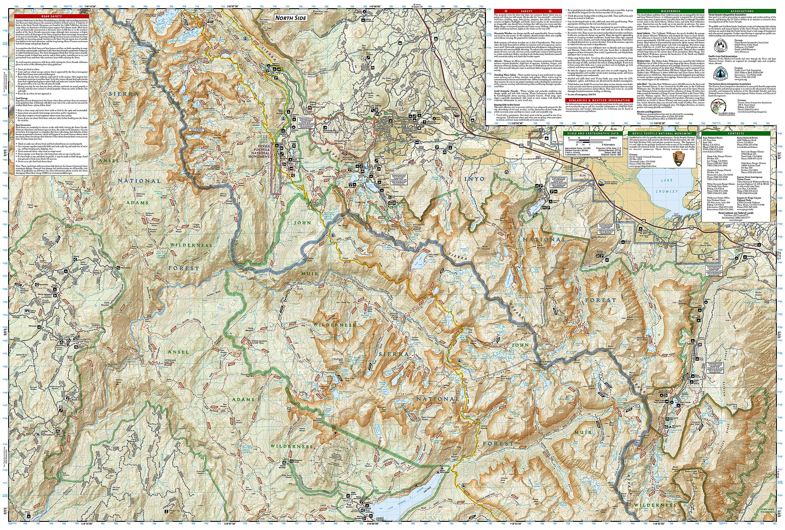 Mammoth Lakes, Mono Divide Map [Inyo and Sierra National Forests] (National Geographic Trails Illustrated Map, 809)