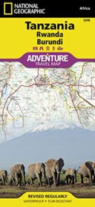 tanzania, rwanda, and burundi map (national geographic adventure map, 3206)