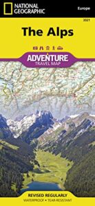 alps map (national geographic adventure map, 3321)