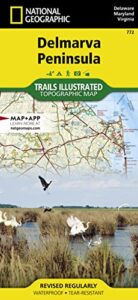 delmarva peninsula map (national geographic trails illustrated map, 772)