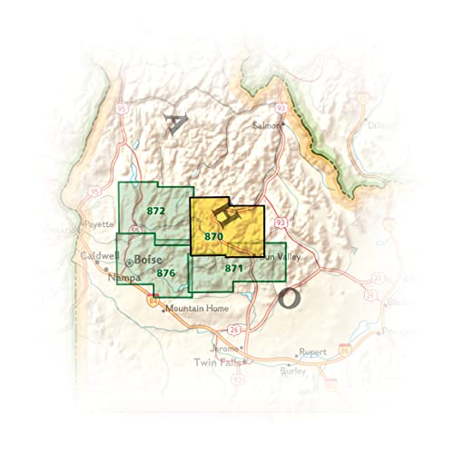 Sawtooth National Recreation Area Map (National Geographic Trails Illustrated Map, 870)