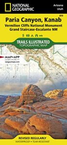 paria canyon, kanab map [vermillion cliffs national monument, grand staircase-escalante national monument] (national geographic trails illustrated map, 859)