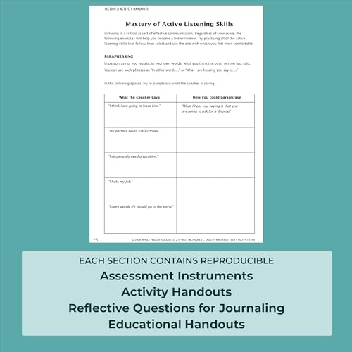 The Communication Skills Workbook - Reproducible Self-Assessments, Exercises & Educational Handouts (Mental Health & Life Skills Workbook Series)