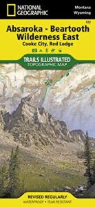 absaroka-beartooth wilderness east map [cooke city, red lodge] (national geographic trails illustrated map, 722)