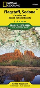 flagstaff, sedona map [coconino and kaibab national forests] (national geographic trails illustrated map, 856)