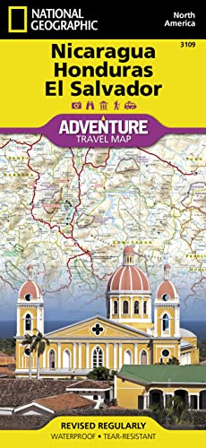 Nicaragua, Honduras, and El Salvador Map (National Geographic Adventure Map, 3109)