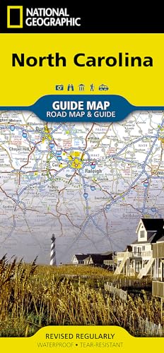 North Carolina Map (National Geographic Guide Map)