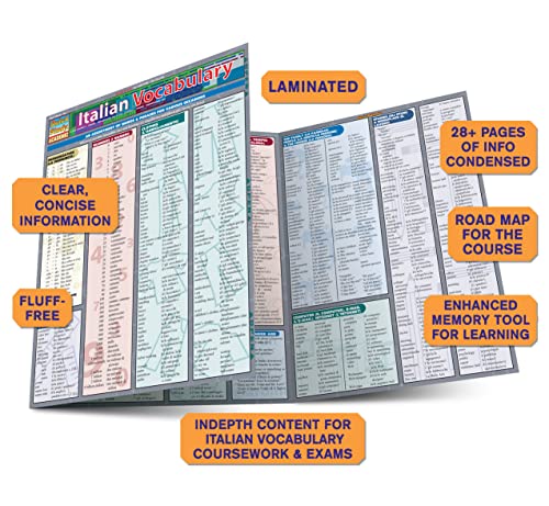 Italian Vocabulary QuickStudy Laminated Reference Guide (QuickStudy Academic)