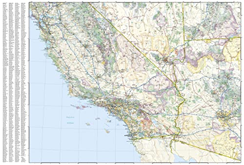 United States, California and Nevada Map (National Geographic Adventure Map, 3119)