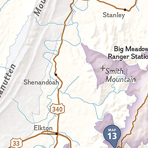 Shenandoah National Park Day Hikes Map (National Geographic Topographic Map Guide, 1703)