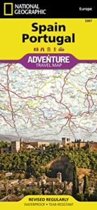 spain and portugal map (national geographic adventure map, 3307)