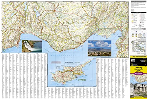 Türkiye (Turkey): Mediterranean Coast Map (National Geographic Adventure Map, 3019)