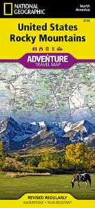 united states, rocky mountains map (national geographic adventure map, 3120)