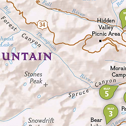 Rocky Mountain National Park Day Hikes Map (National Geographic Topographic Map Guide, 1701)