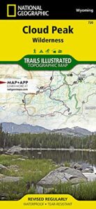 cloud peak wilderness map (national geographic trails illustrated map, 720)