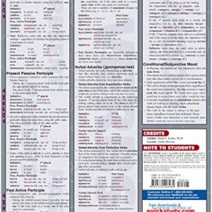 Russian Grammar QuickStudy Laminated Reference Guide (QuickStudy Academic)