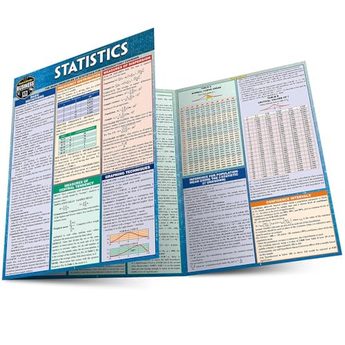 Statistics Laminate Reference Chart: Parameters, Variables, Intervals, Proportions (Quickstudy: Academic )