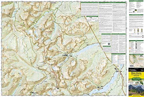 Many Glacier: Glacier and Waterton Lakes National Parks Map (National Geographic Trails Illustrated Map, 314)