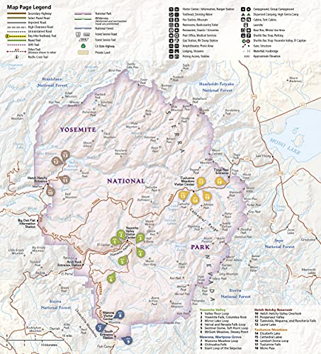 Yosemite National Park Day Hikes Map (National Geographic Topographic Map Guide, 1704)