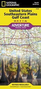 united states, southeastern plains and gulf coast map (national geographic adventure map, 3125)