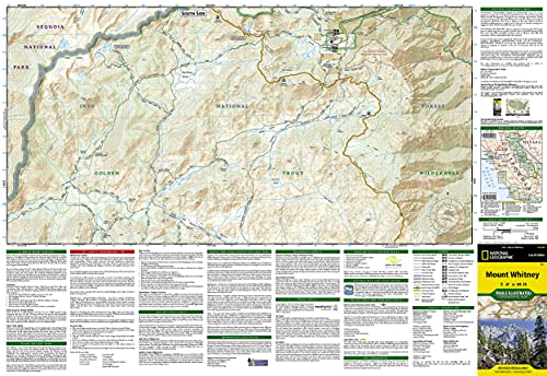 Mount Whitney Map (National Geographic Trails Illustrated Map, 322)