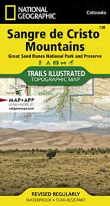 sangre de cristo mountains [great sand dunes national park and preserve] (national geographic trails illustrated map)