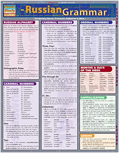 Russian Grammar QuickStudy Laminated Reference Guide (QuickStudy Academic)