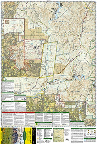 Superstition and Four Peaks Wilderness Areas Map [Tonto National Forest] (National Geographic Trails Illustrated Map, 851)