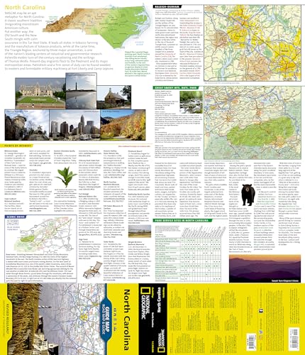 North Carolina Map (National Geographic Guide Map)