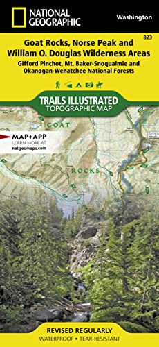 Goat Rocks, Norse Peak and William O. Douglas Wilderness Areas Map [Gifford Pinchot, Mt. Baker-Snoqualmie, and Okanogan-Wenatchee National Forests] (National Geographic Trails Illustrated Map, 823)