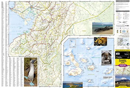 Ecuador and Galapagos Islands Map (National Geographic Adventure Map, 3403)