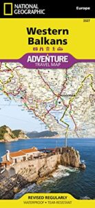 western balkans map (national geographic adventure map, 3327)