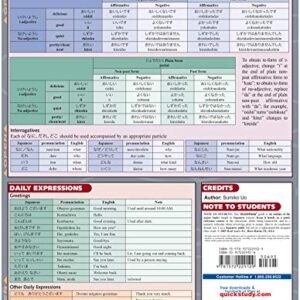 Japanese Grammar QuickStudy Laminated Reference Guide (Quick Study Academic)