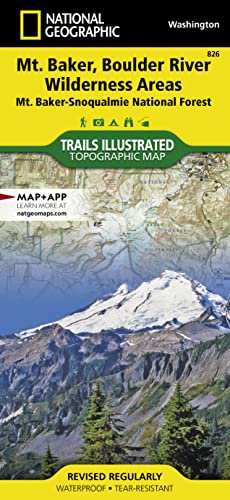 Mount Baker and Boulder River Wilderness Areas Map [Mt. Baker-Snoqualmie National Forest] (National Geographic Trails Illustrated Map, 826)