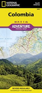 colombia map (national geographic adventure map, 3405)