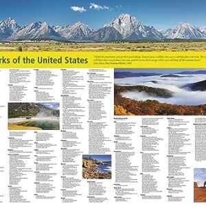 National Parks of the United States Map (National Geographic Destination Map)