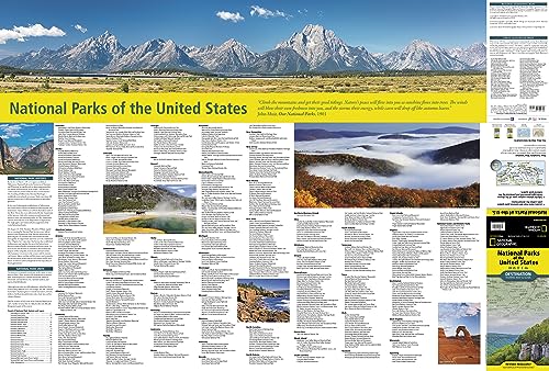 National Parks of the United States Map (National Geographic Destination Map)