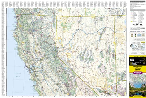 United States, California and Nevada Map (National Geographic Adventure Map, 3119)