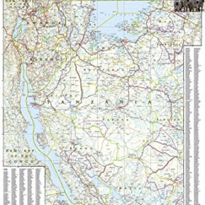 Tanzania, Rwanda, and Burundi Map (National Geographic Adventure Map, 3206)