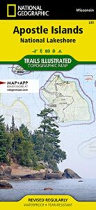 apostle islands national lakeshore map (national geographic trails illustrated map, 235)