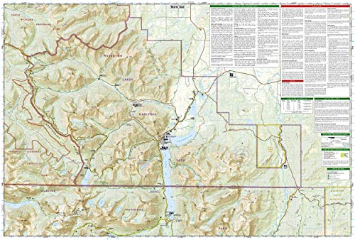 Many Glacier: Glacier and Waterton Lakes National Parks Map (National Geographic Trails Illustrated Map, 314)