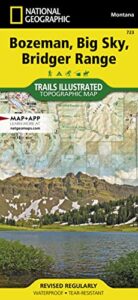 bozeman, big sky, bridger range map (national geographic trails illustrated map, 723)