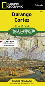 durango, cortez [mesa verde national park] map (national geographic trails illustrated map, 144)