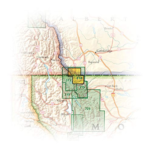 Many Glacier: Glacier and Waterton Lakes National Parks Map (National Geographic Trails Illustrated Map, 314)