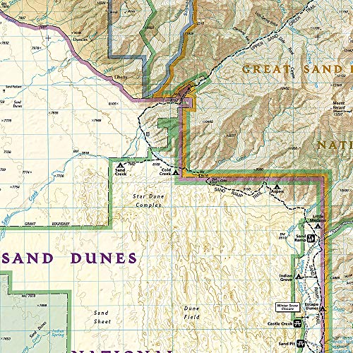 Sangre de Cristo Mountains [Great Sand Dunes National Park and Preserve] (National Geographic Trails Illustrated Map)