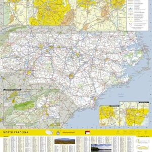 North Carolina Map (National Geographic Guide Map)