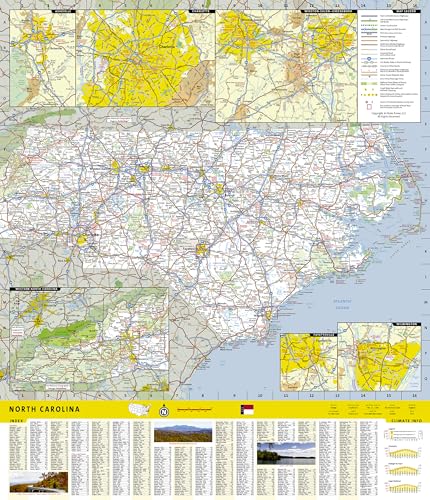 North Carolina Map (National Geographic Guide Map)